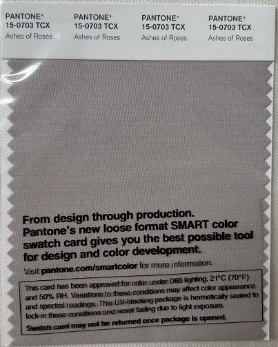 Pantone TCX Cotton Swatch Card 15-0703 TCX Ashes of Roses