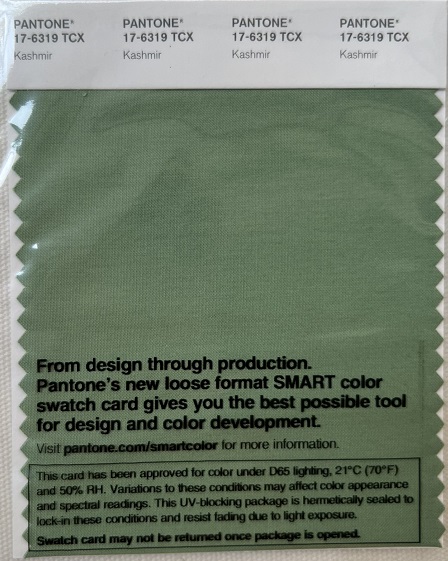 Pantone TCX Cotton Swatch Card 17-6319 TCX Kashmir