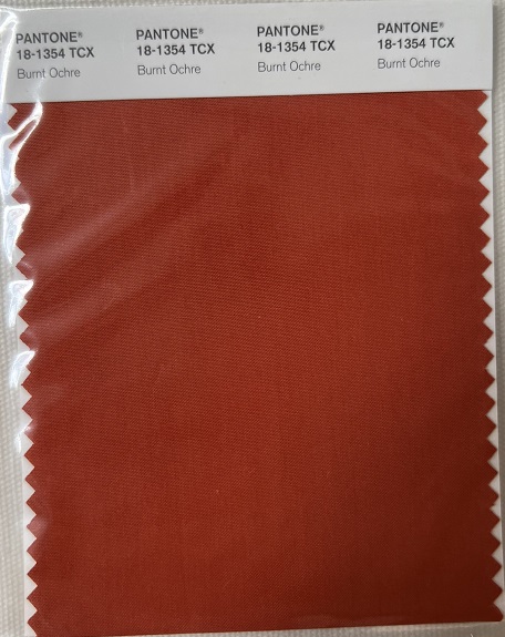 Pantone TCX Cotton Swatch Card 18-1354 TCX Burnt Ochre